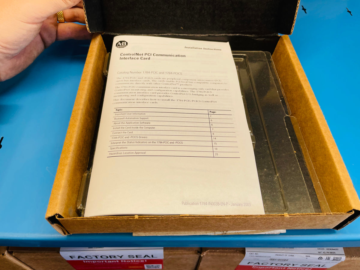 Surplus - Allen Bradley 1784-PCIC /A ControlNet PCI Bus Messaging Card ...